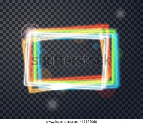 Abstract Light Color Frame Background Glowing Stock Vector (Royalty ...