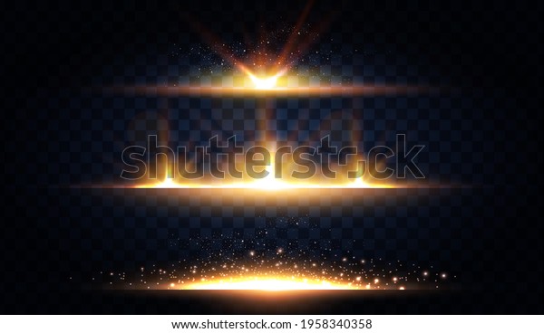 Abstract light effect and lens flare collection. Glowing stars. and ...