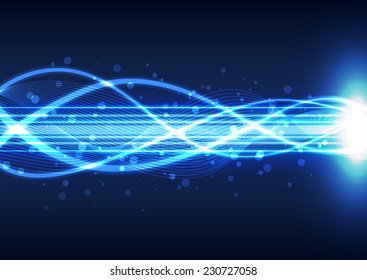 Abstract Light Energy Technology Background Vector Stock Vector ...