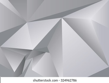Abstract Light Grey Geometric Background 3d Stock Vector (Royalty Free ...