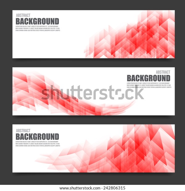 Abstract Light Red Banner Bright Light Stock Vector (Royalty Free ...