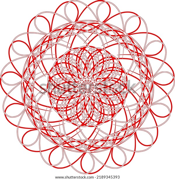 Abstract Line Art Circle Shape Looks Stock Vector (Royalty Free ...
