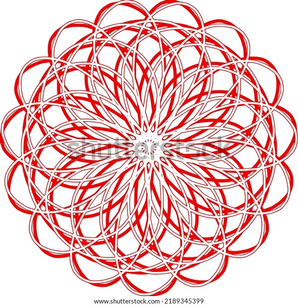 Abstract Line Art Circle Shape Looks Stock Vector (Royalty Free ...