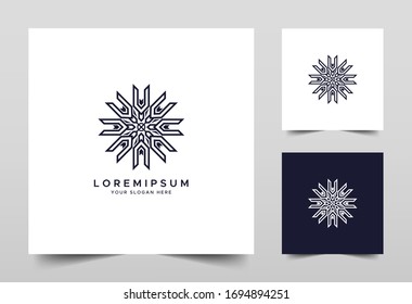 Abstract Line Art Logo Template Simple Stock Vector (Royalty Free ...