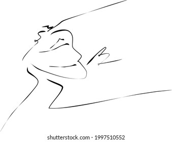 Abstract Line Drawing People Stock Vector (Royalty Free) 1997510552 ...