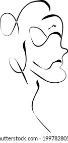 Abstract Line Drawing People Stock Vector (Royalty Free) 1997828057 ...