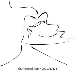 Abstract Line Drawing People Stock Vector (Royalty Free) 2001980474 ...