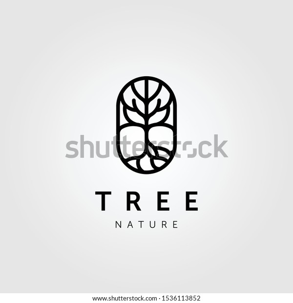 Abstract Line Tree Nature Logo Vector Stock Vector (Royalty Free ...