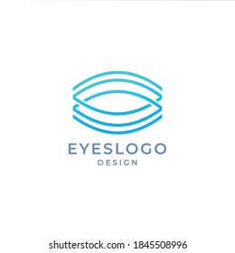 Abstract Linear Eyes Logo Design Template Stock Vector (Royalty Free ...