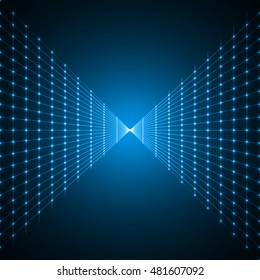 Abstract Lines Light Beams On Intersections Stock Vector (Royalty Free ...