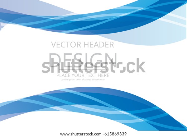 Abstract Lines Wave Blue Color Background Stock Vector (Royalty Free ...