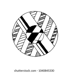 Abstract Linework Ink Illustration Black Geometric Stock Vector ...