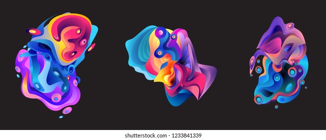 Abstract Liquid Shape Fluid Design Isolated Stock Vector (Royalty Free ...