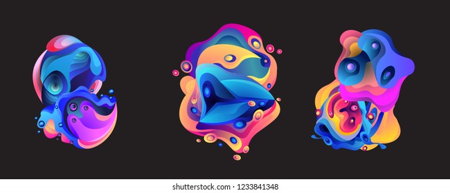 Abstract Liquid Shape Fluid Design Isolated Stock Vector (Royalty Free ...
