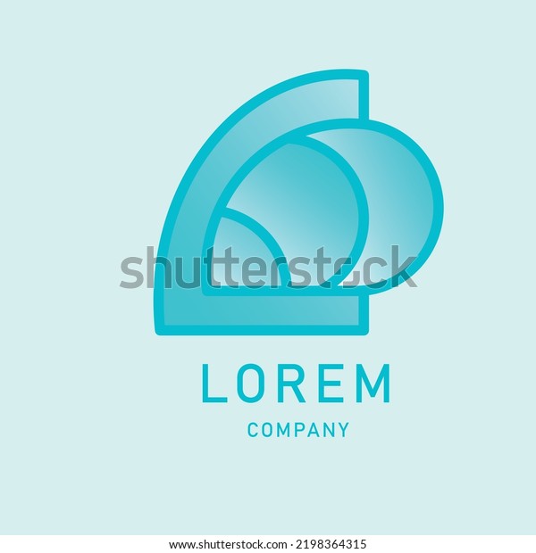Abstract Logo Blue Color Dominates Suitable Stock Vector (Royalty Free ...