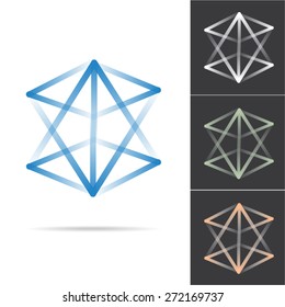 Abstract Three Angle Logo Design Vector Stock Vector (Royalty Free ...