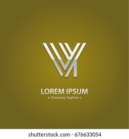 Abstract Logo Design Combinations Letter V: vector de stock (libre de ...