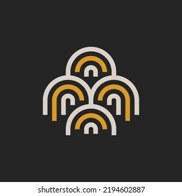 Abstract Logo Geometric Abstract Logos Icon Stock Vector (Royalty Free ...