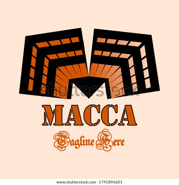 Abstract Logo Kaaba Building Kabah Baitullah Stock Vector (Royalty Free ...