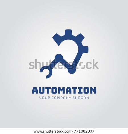 Abstract Logo On Theme Automation Gear Stock-Vektorgrafik (Lizenzfrei ...