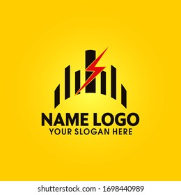 Abstract Logo Power Building Logo Design Stock Vector (Royalty Free ...