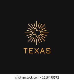 Abstract Logo Texas Area Simple Gold Stock Vector (Royalty Free ...