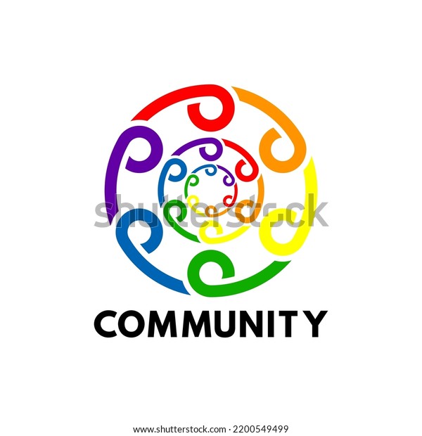 Abstract Logo That Symbolizes Community Various Stock Vector (Royalty ...
