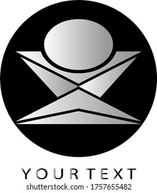 Abstract Logo White Logo On Black Stock Vector (Royalty Free ...