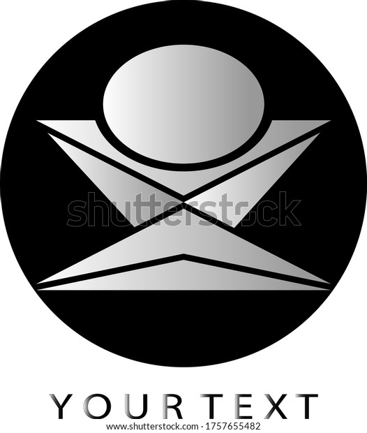 Abstract Logo White Logo On Black Stock Vector (Royalty Free ...