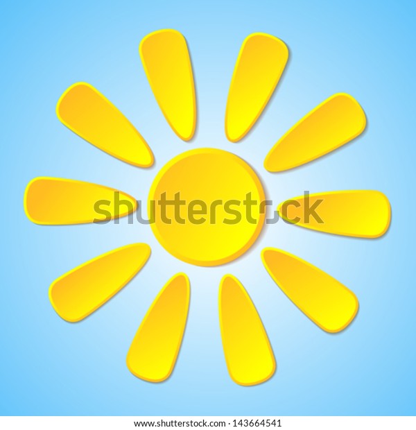 Abstract Logo Yellow Paper Sun On Stock Vector (Royalty Free) 143664541 ...
