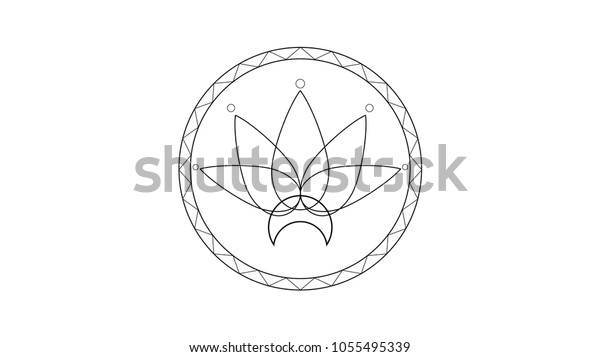 Abstract Lotus Symbols Stock Vector (Royalty Free) 1055495339 ...