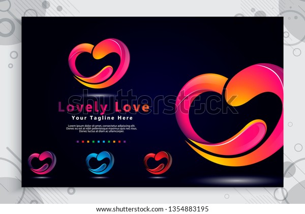 Abstract Love Vector Logo Modern Style Stock Vector (Royalty Free ...