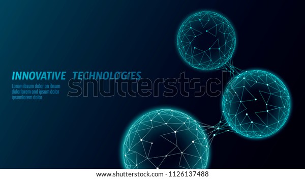 Abstract Low Poly Biological Connected Cell Stock Vector (Royalty Free ...