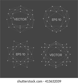 Abstract Low Polygonal Modern Labels Vector Stock Vector (Royalty Free ...