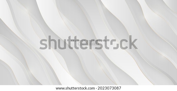 Abstract Luxury White Silver Gradient Wave Stock Vector (Royalty Free ...