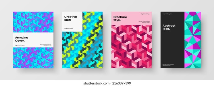Abstract Magazine Cover Vector Design Template Stock Vector (Royalty ...