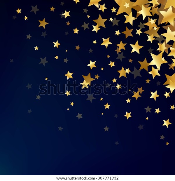 Abstract Magic Background Stars Gold Stars Stock Vector (Royalty Free ...
