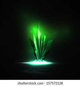 Abstract Magic Crystal Vector Futuristic Illustration Stock Vector ...