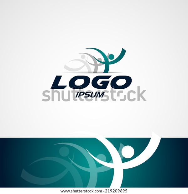 abstract man design concept onlain Academy, sports club, running club ...