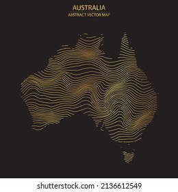 Abstract Map Australia Vector Illustartion Striped Stock Vector ...