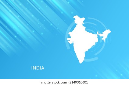 Abstract Map India Circuit Circle Smooth Stock Vector (Royalty Free ...