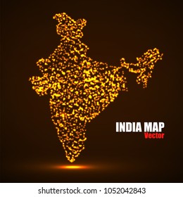 Abstract Map India Glowing Particles Vector Stock Vector (Royalty Free ...
