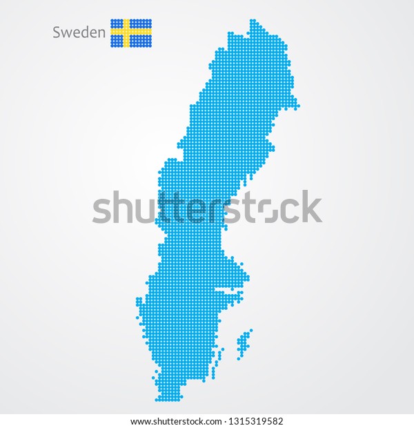 Abstract Map Sweden Pixel Art Vector Stock Vector (Royalty Free ...