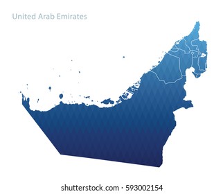 Abstract Map United Arab Emirates Uae: vector de stock (libre de ...