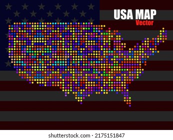 Abstract Map Usa On Background National Stock Vector (Royalty Free ...