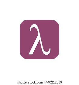 Greek Letter Lambda Symbol Vector Illustration Stock Vector (Royalty ...