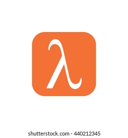 Greek Letter Lambda Symbol Vector Illustration Stock Vector (Royalty ...