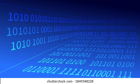 Abstract Matrix Cyberspace Background Digits Set Stock Vector (Royalty ...