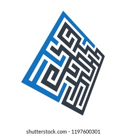 Abstract Maze Concept Design Logo Stock Vector (Royalty Free ...