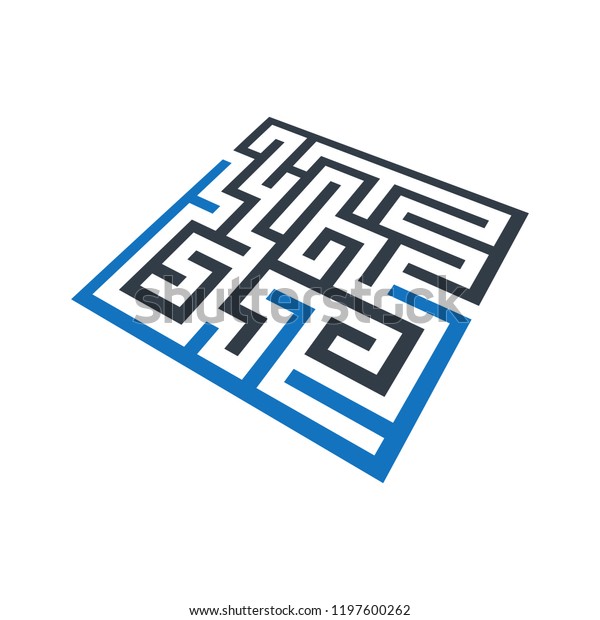 Abstract Maze Concept Design Logo Stock Vector (Royalty Free ...